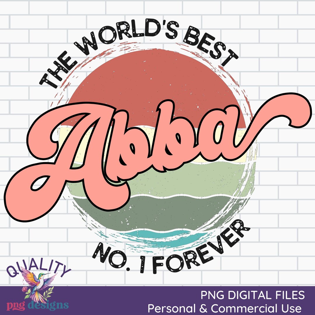 Vintage Abba Png Retro Digital Sublimation Mothers Day Design the ...