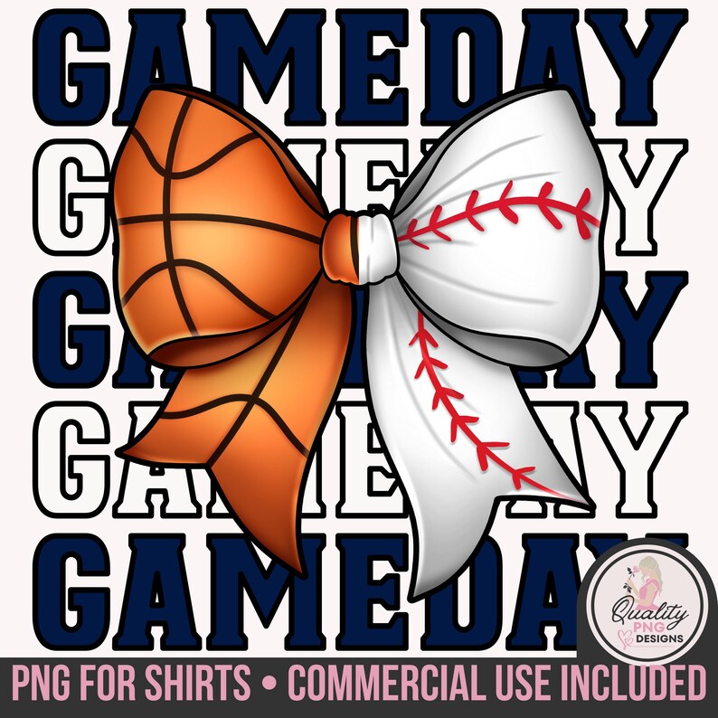 Game Day PNG, Basketball and Baseball Sublimation, Commercial Use Print ...