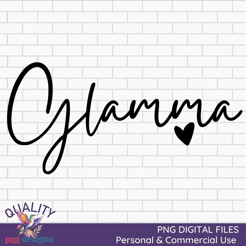 Glamma PNG Glamma Clipart Commercial Use Digital Download DTG Print Design Sublimation PNG ...