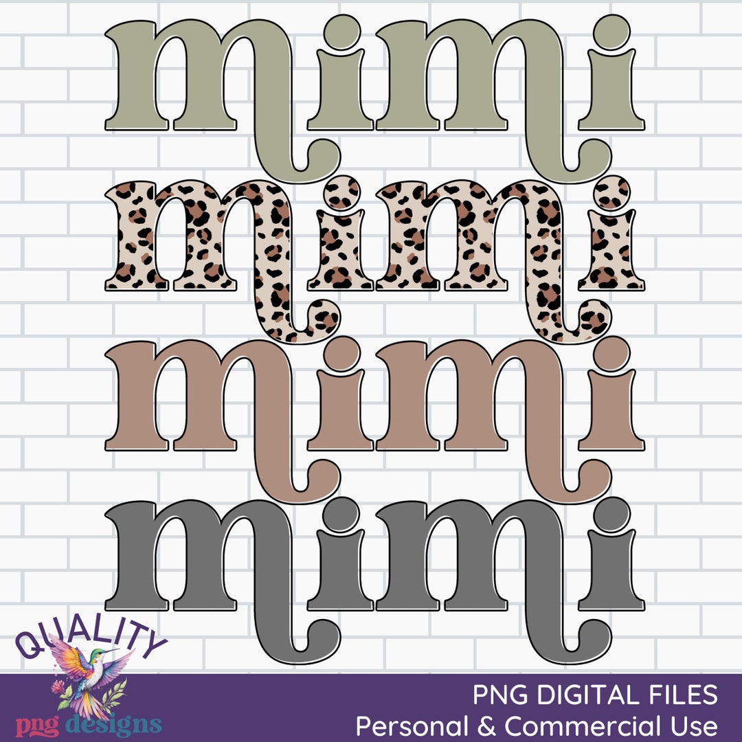 Mimi PNG | Mimi Stacked Clipart | Commercial Use Digital Download ...