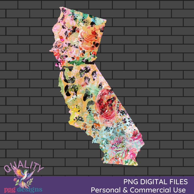 California State Png | California Sublimation Png | Leopard Print ...