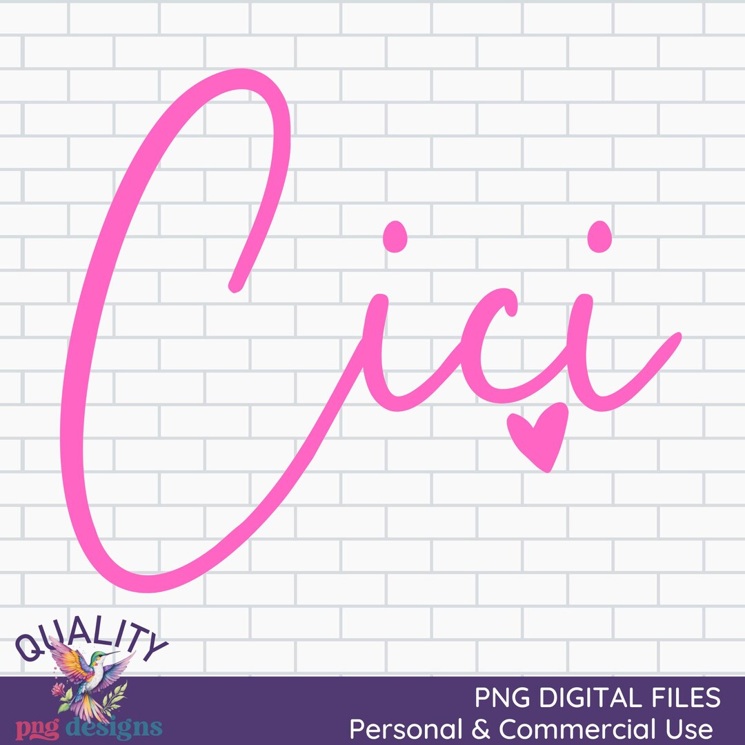 Cici PNG | Pink Cici Clipart | Commercial Use Digital Download | DTG ...