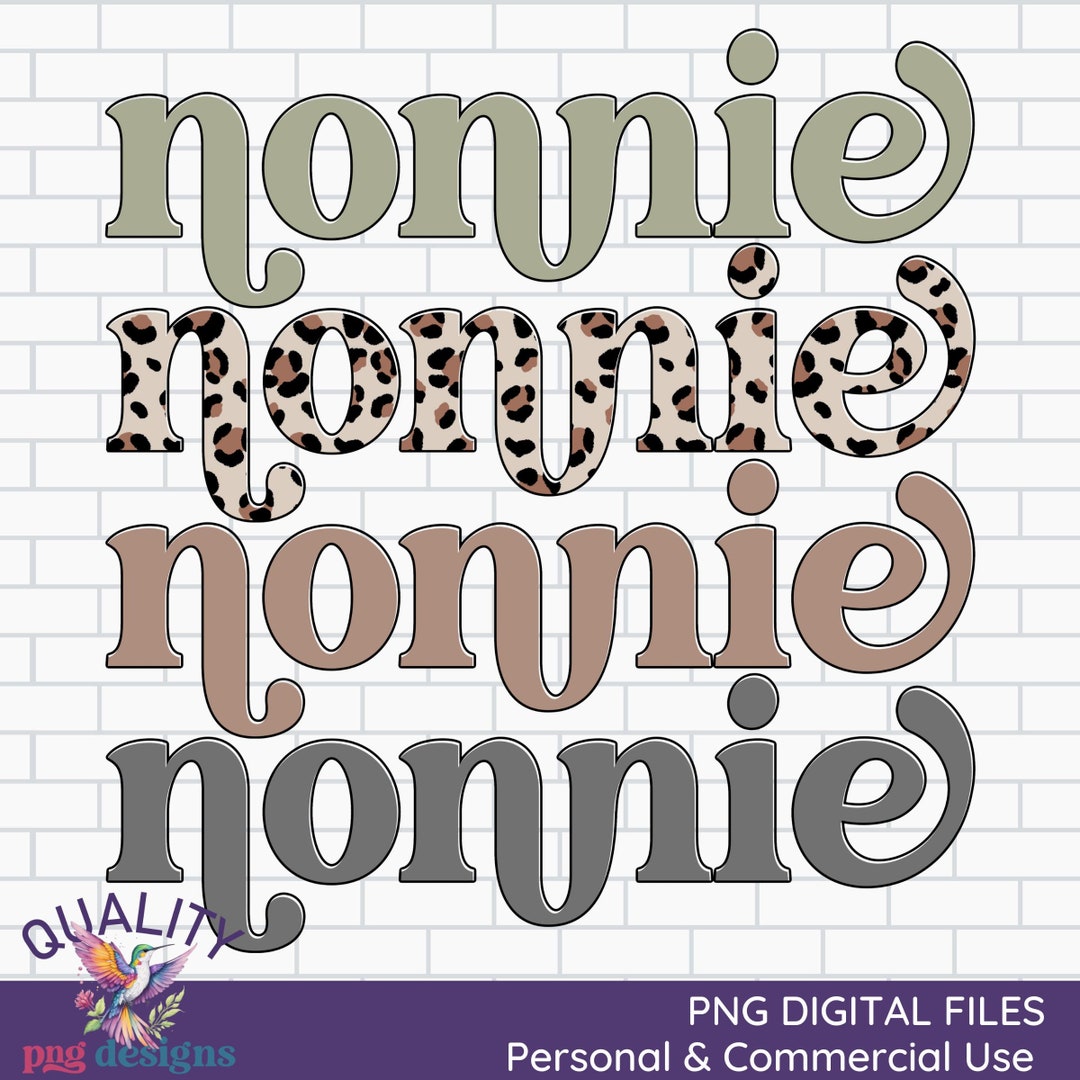 Nonnie PNG Stacked Clipart Commercial Use Digital Download Print on ...