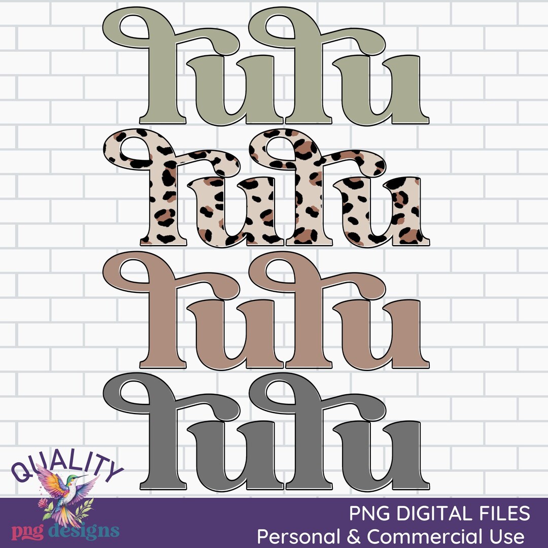 Lulu PNG Lulu Stacked Clipart Commercial Use Digital Download Print on ...
