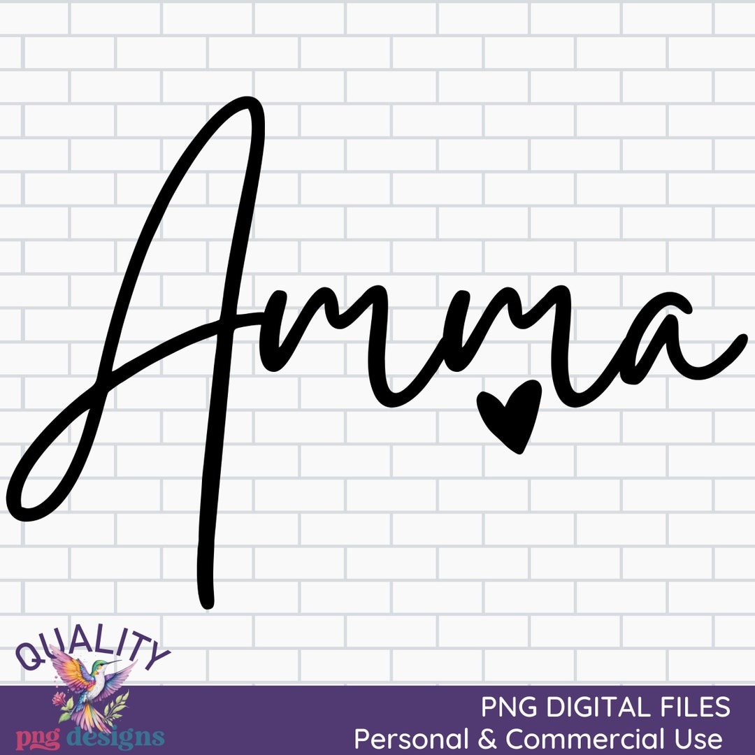 Amma PNG | Amma Clipart | Commercial Use Digital Download | DTG Print ...