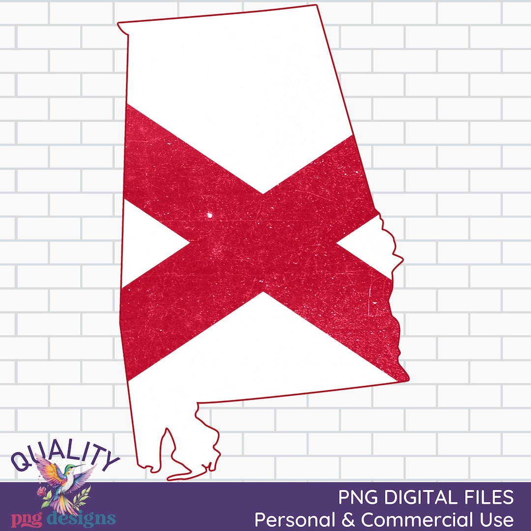 Alabama State Png | Alabama Sublimation Png | Distressed Alabama Flag ...