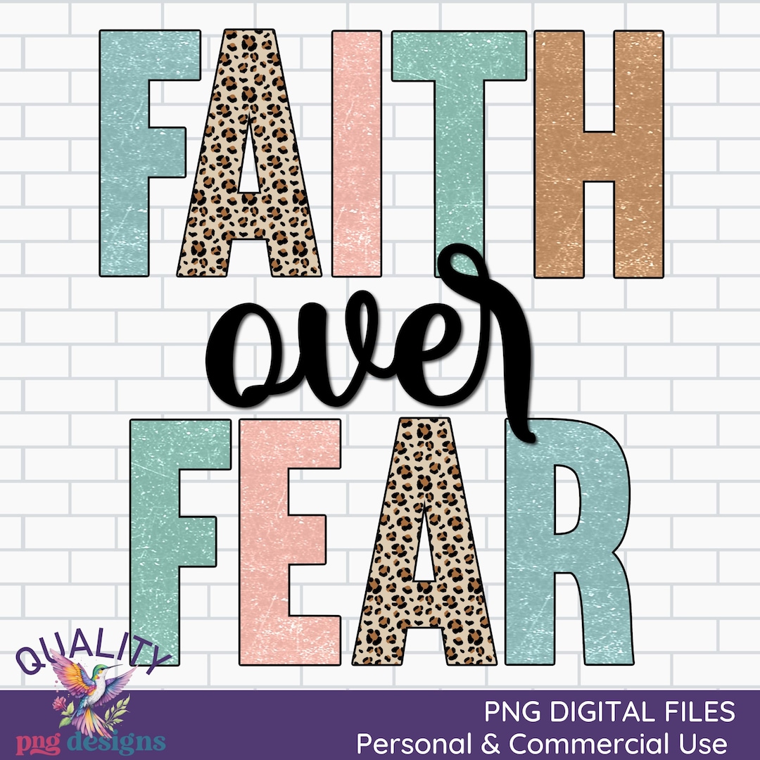 Faith Over Fear Png | Prayer Digital Clipart | Christian Sublimation ...