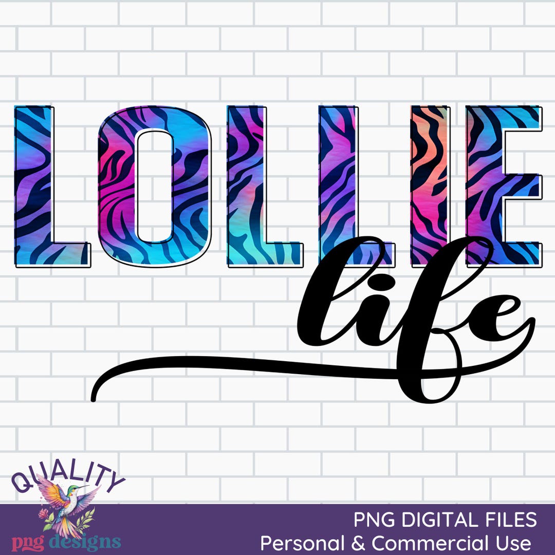 Lollie Life PNG Lollie Zebra Print Print on Demand Commercial Use ...