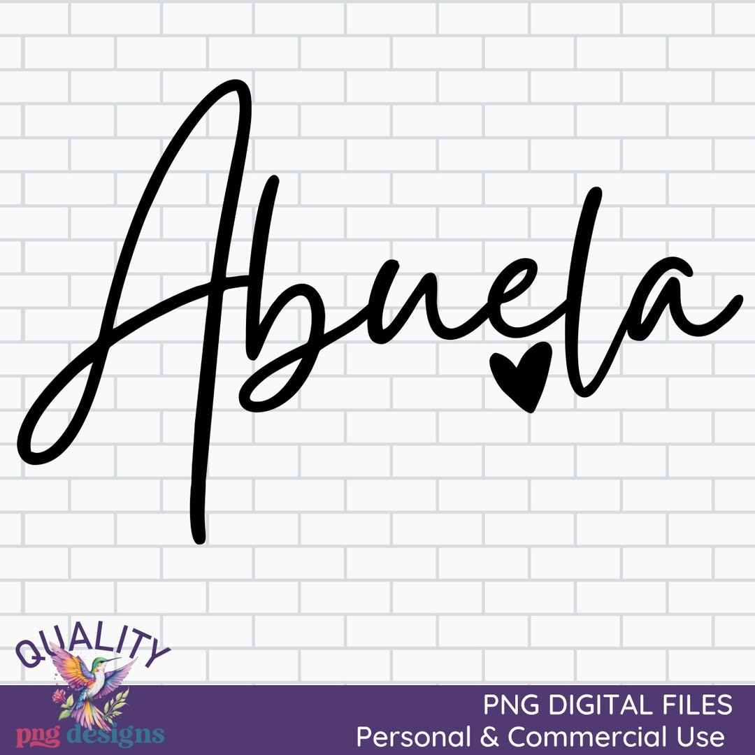 Abuela PNG Abuela Clipart Commercial Use Digital Download DTG Print ...