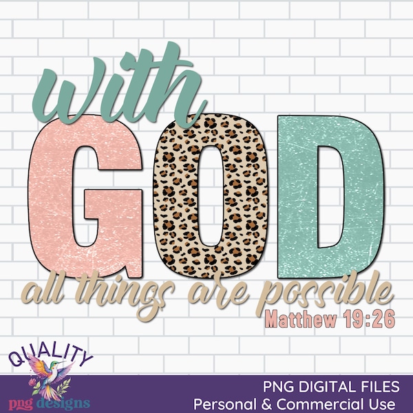 With God All Things - Etsy