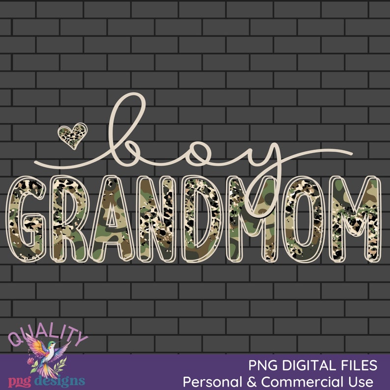Boy Grandmom Png | Grandmom of Boys Sublimation | Boy Grandmom Digital ...