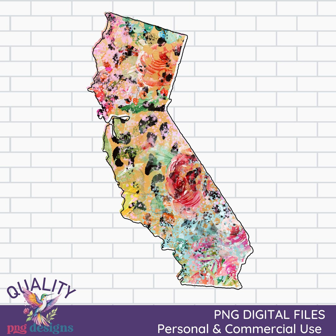 California State Png | California Sublimation Png | Leopard Print ...