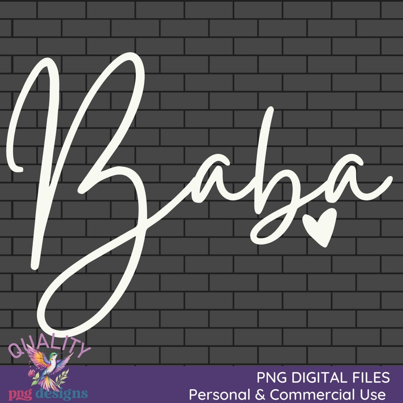 Baba PNG Baba Clipart Commercial Use Digital Download DTG Print Design Sublimation PNG Design ...