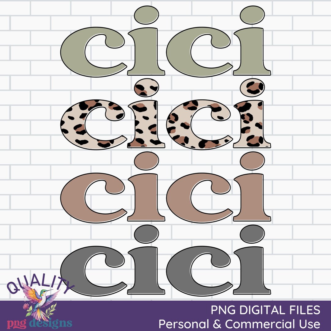 Cici PNG | Cici Stacked Clipart | Commercial Use Digital Download ...