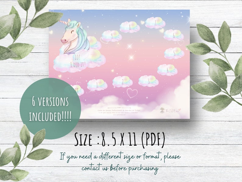 Unicorn Reward Chart Printable Kids Routine Chart Digital Download ...