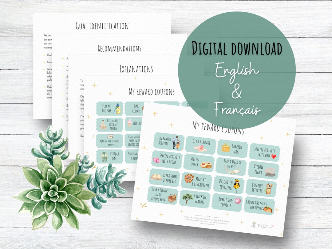 Reward Coupons for Kids Printable Positive Behavior Reinforcement ...