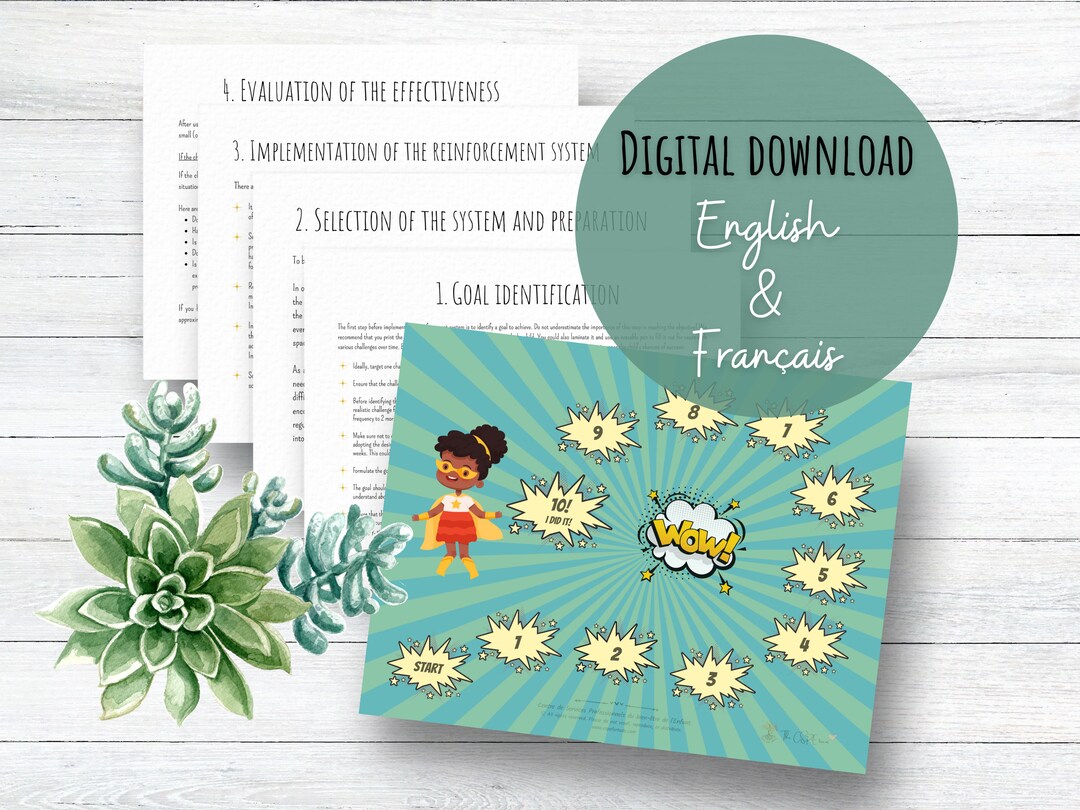 Superhero Reward Chart Printable Kids Routine Chart Digital Download ...
