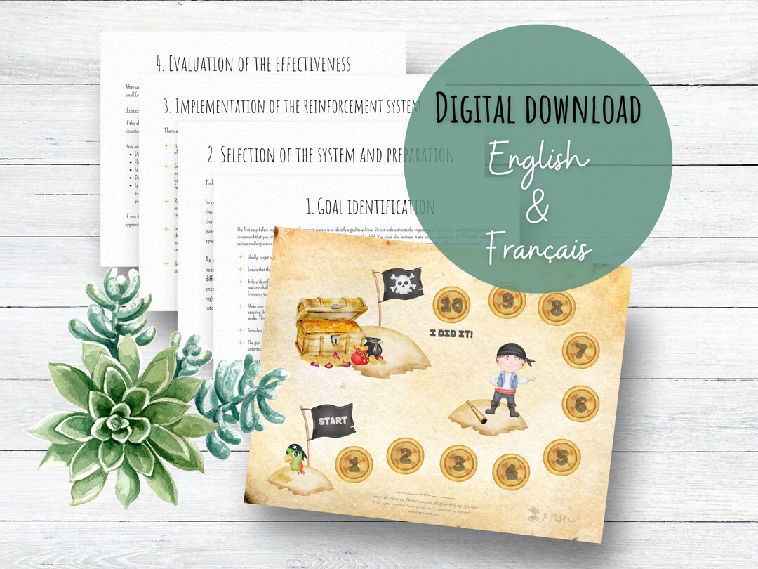 Jack the Pirate Reward Chart Printable Kids Routine Chart Digital ...