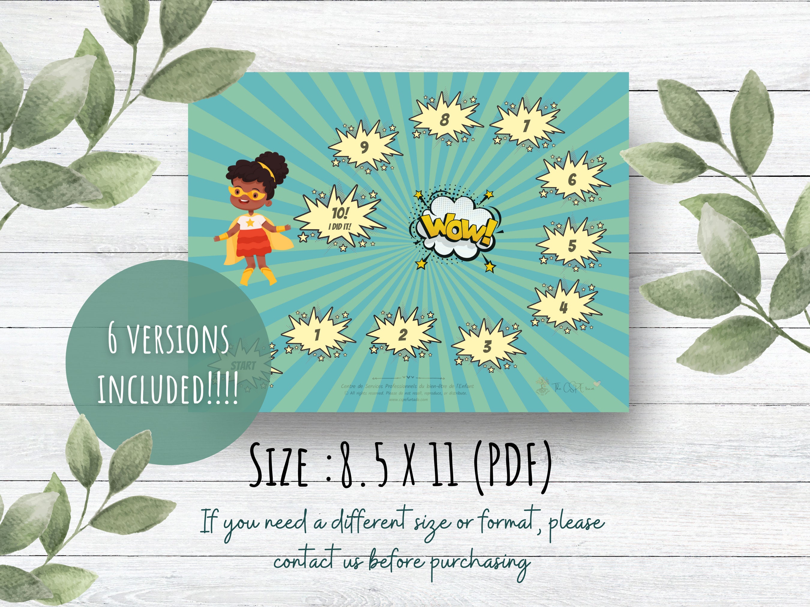Superhero Reward Chart Printable Kids Routine Chart Digital Download ...