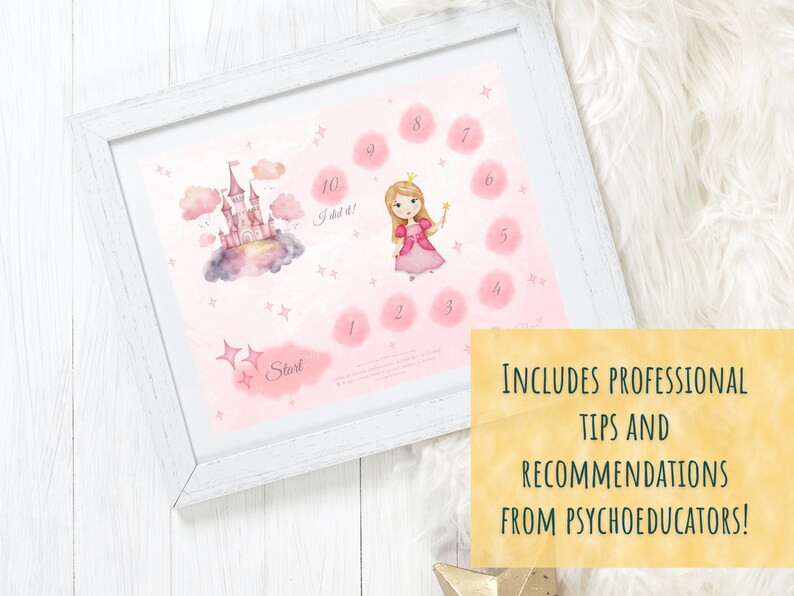 Princess Reward Chart Printable Kids Routine Chart Digital Download ...