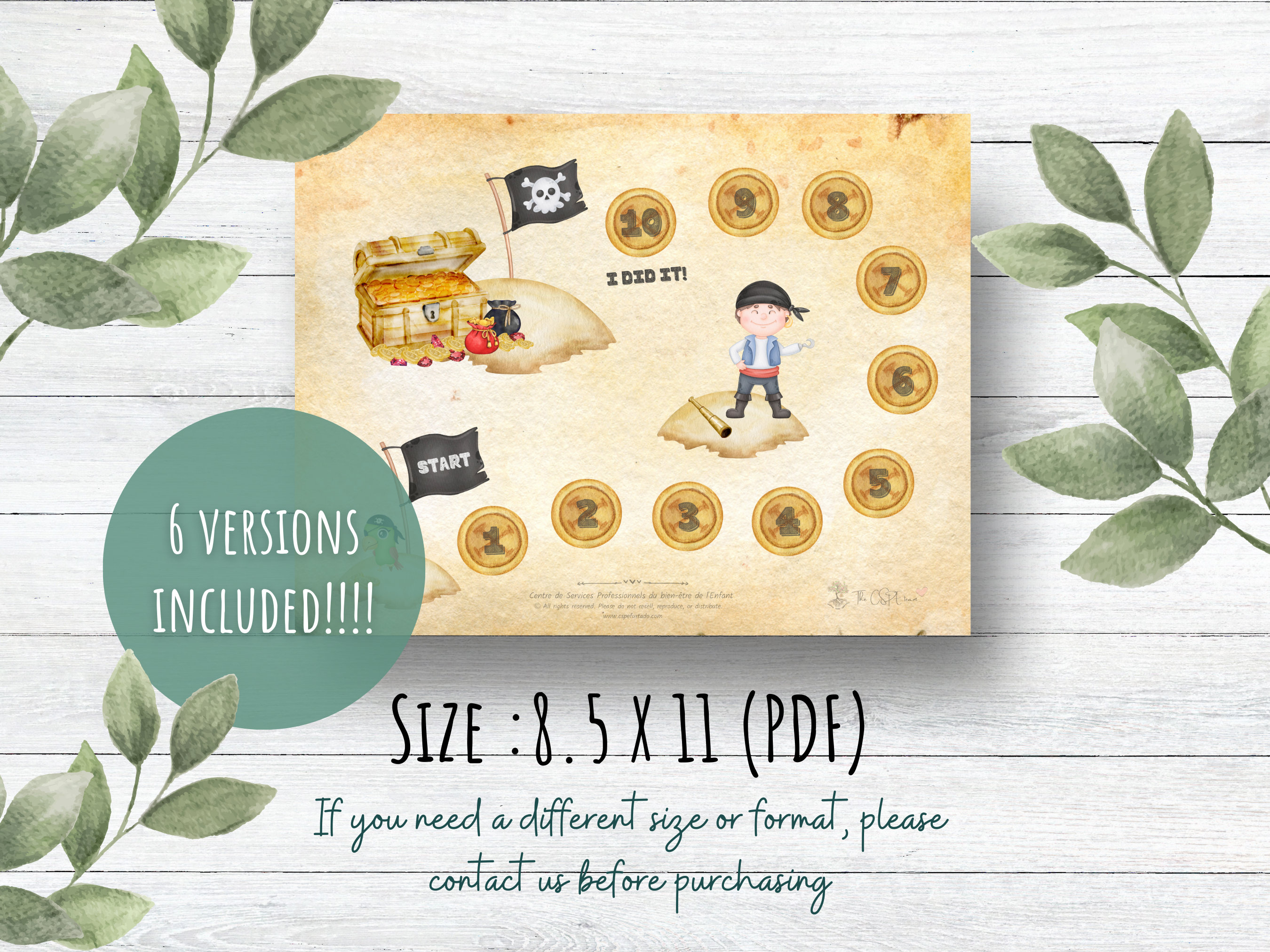 Jack the Pirate Reward Chart Printable Kids Routine Chart - Etsy