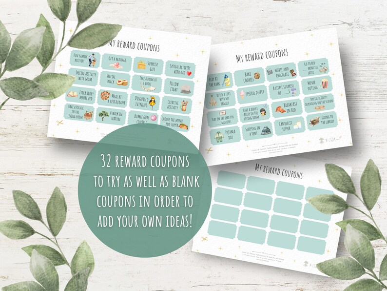 Reward Coupons for Kids Printable Positive Behavior Reinforcement ...