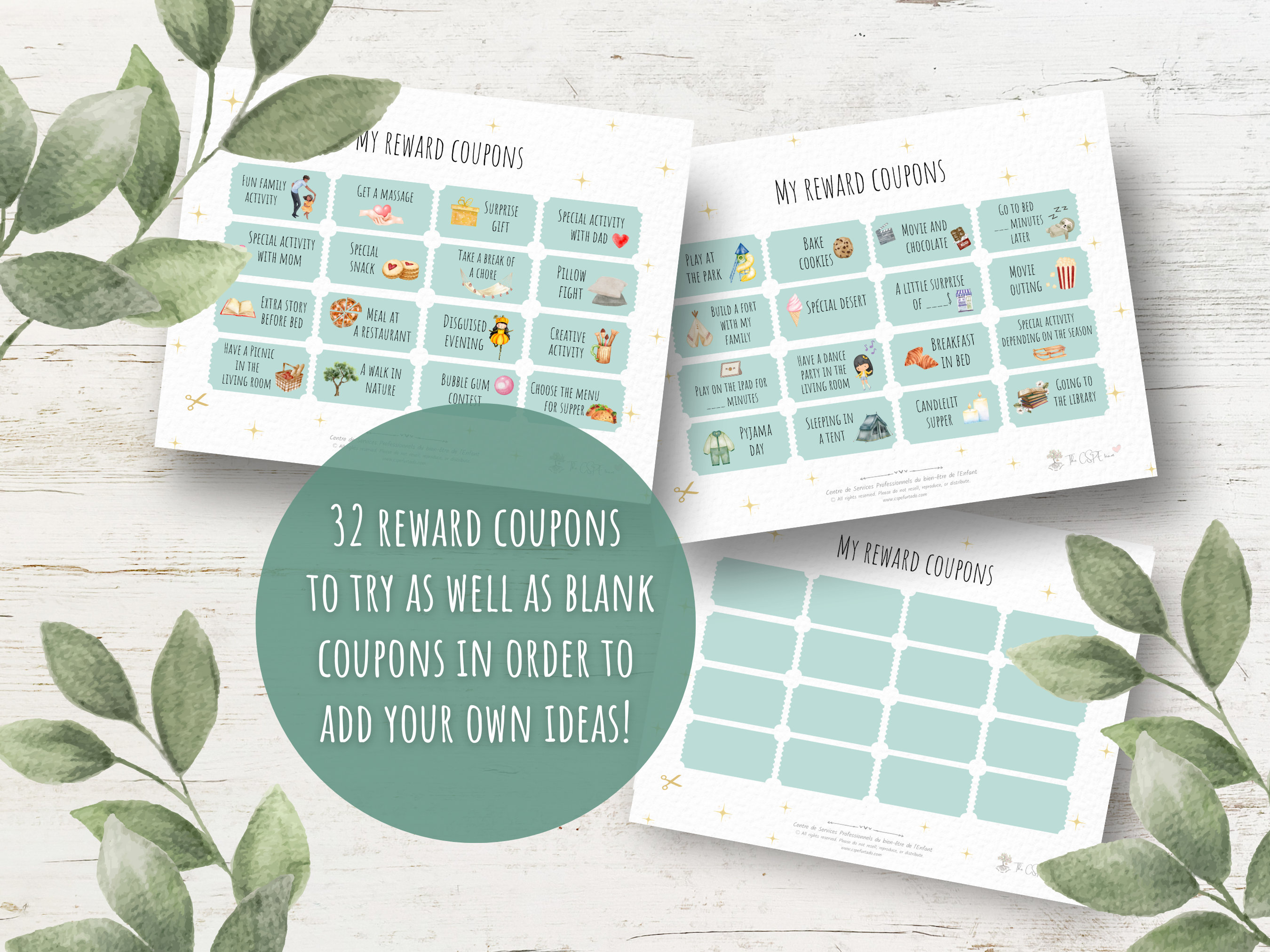 Reward Coupons for Kids Printable Positive Behavior Reinforcement ...