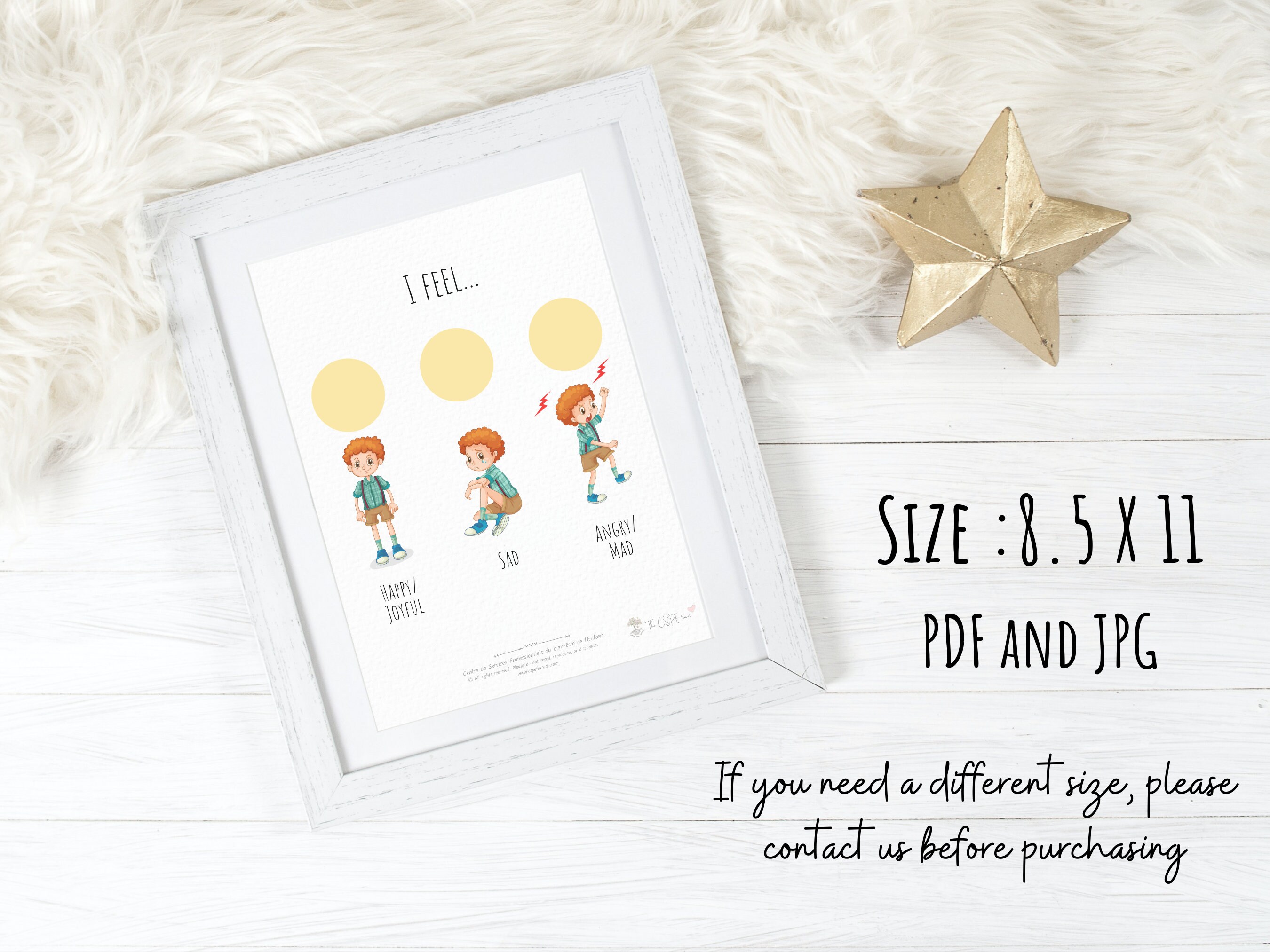 Boy Feelings Poster Identifying Emotions Children and Toddlers - Etsy