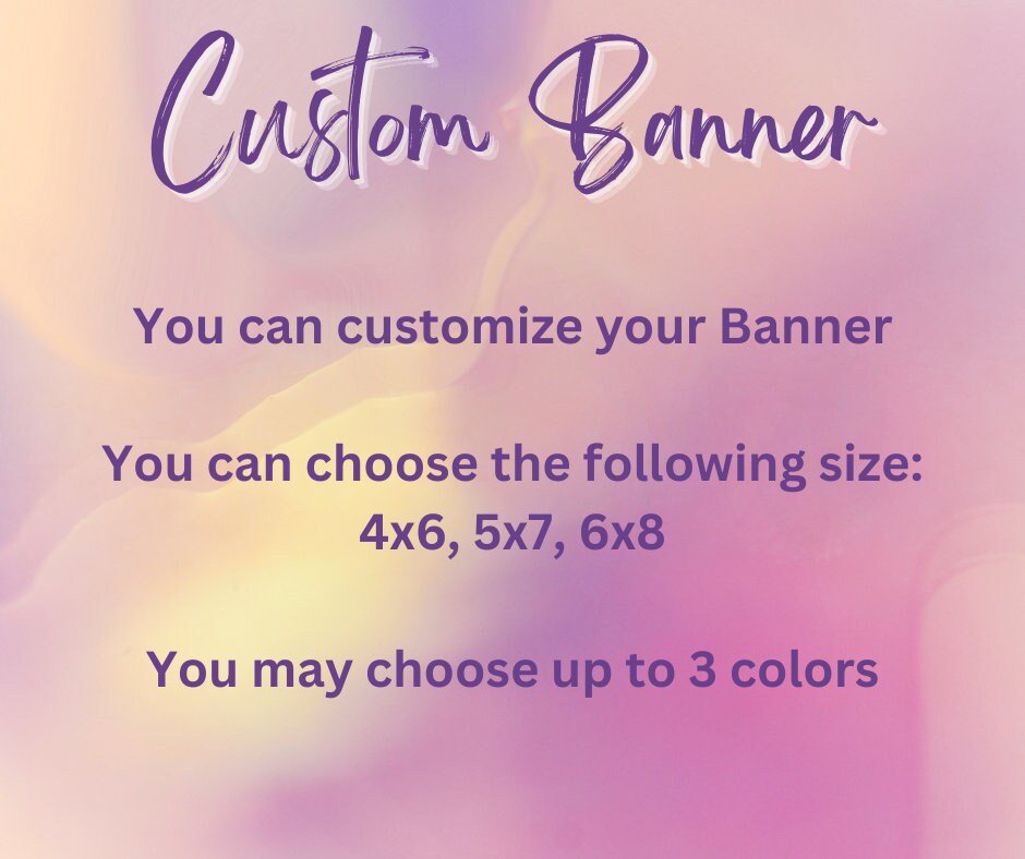 Custom Banner, Personalized Banner, Design Your Own Banner, DIY Custom ...