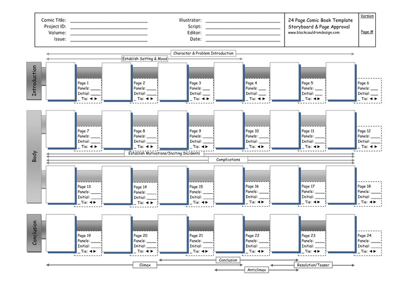 24-page Comic Book Storyboard Template [DIGITAL DOWNLOAD] - Etsy
