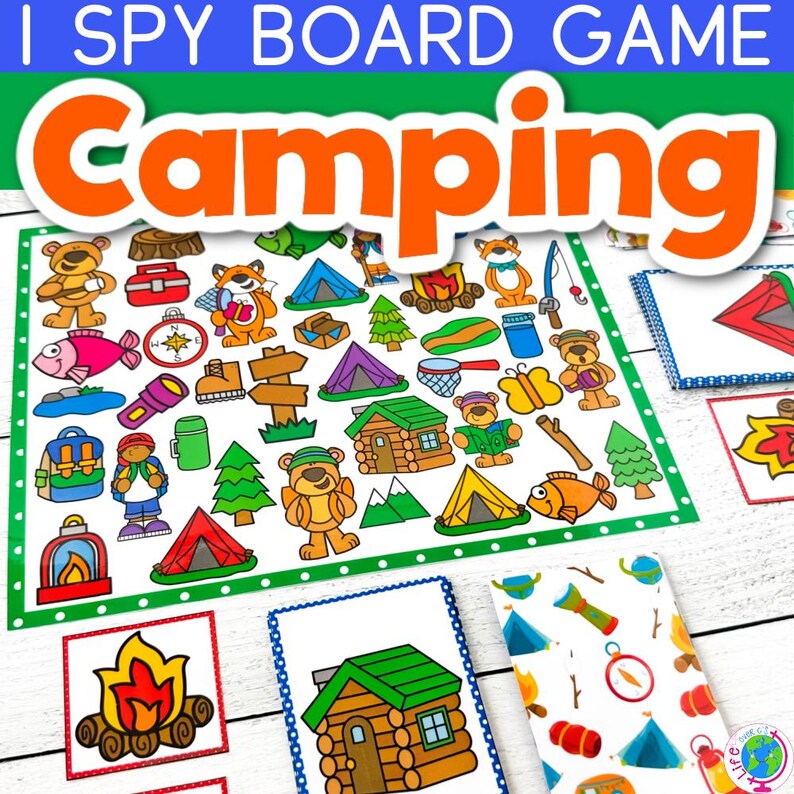 Camping I Spy Board Game - Etsy