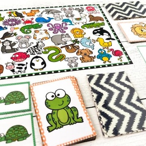 Animal I Spy Board Game for Kids - Etsy