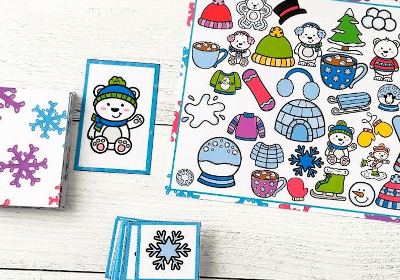 Winter I Spy Board Game - Etsy