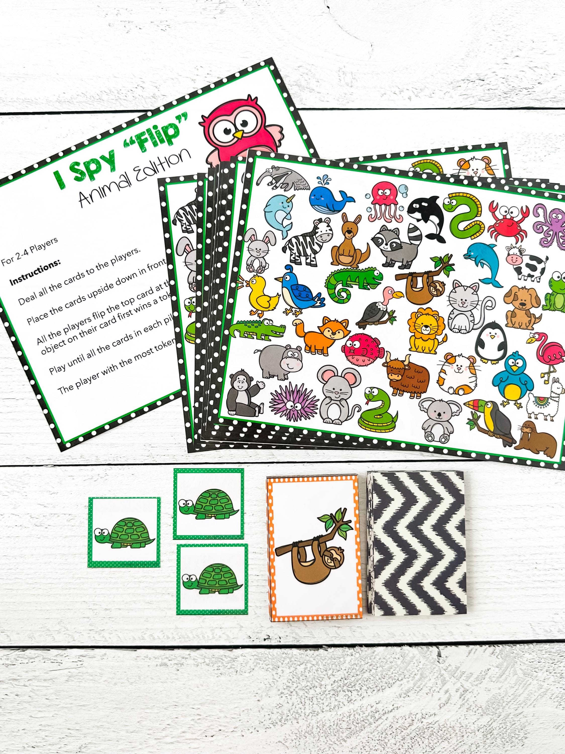 Animals I Spy Board Game for Kids - Etsy