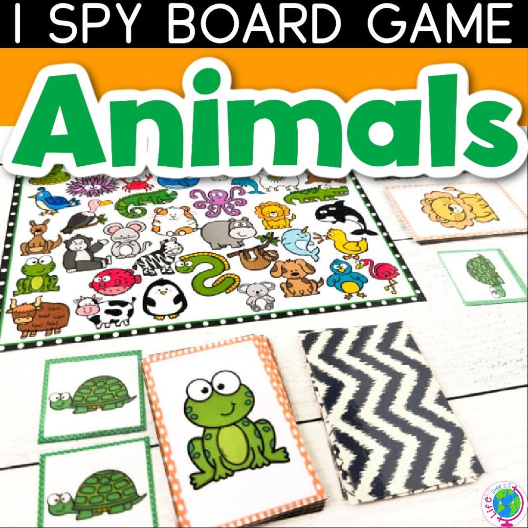 Animals I Spy Board Game for Kids - Etsy