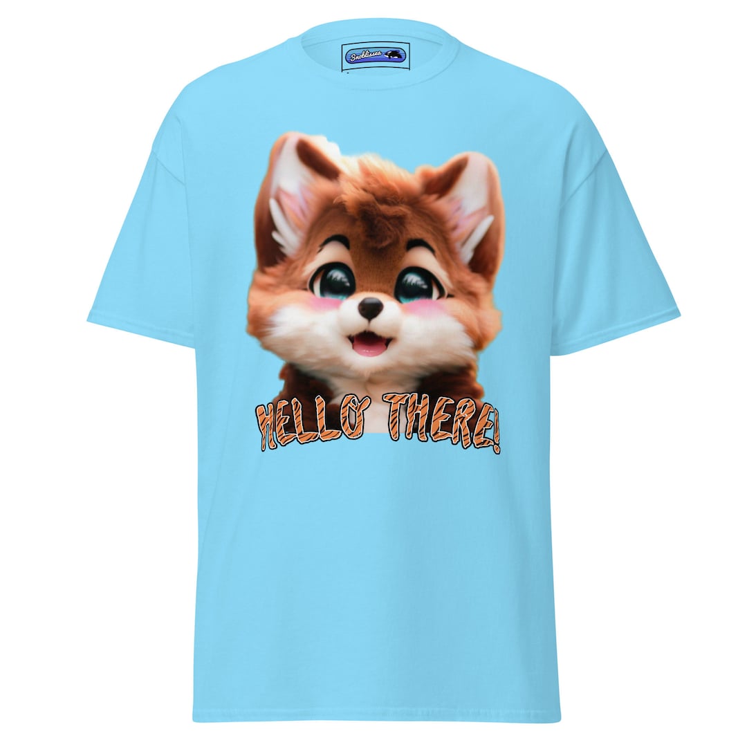 Cute Furry Face T-shirt Friendly Hello Greeting Furry - Etsy