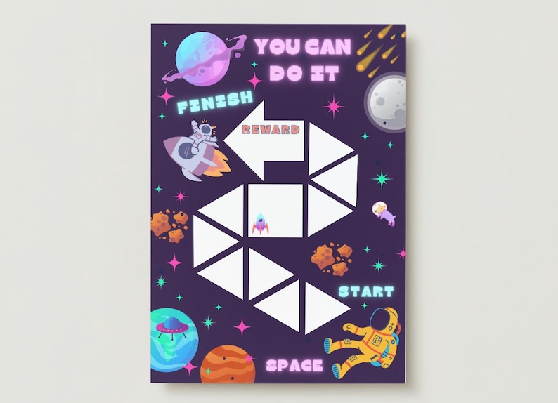 Printable Outer Space Reward Chart Astronaut Behavior Chart Daily Chore ...