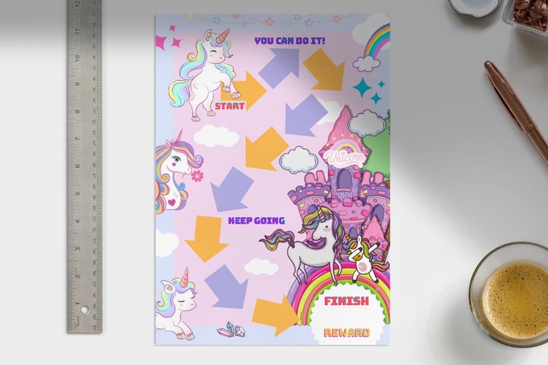 Unicorn Reward Chart Printable Unicorn Behavior Chart - Etsy