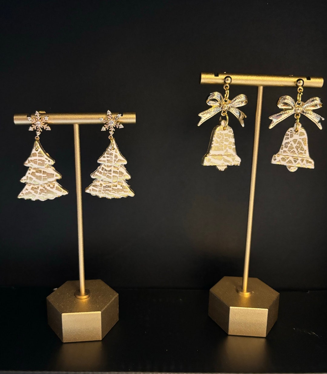 Christmas Dangle Earrings Christmas Bell Earrings Holiday Dangle ...