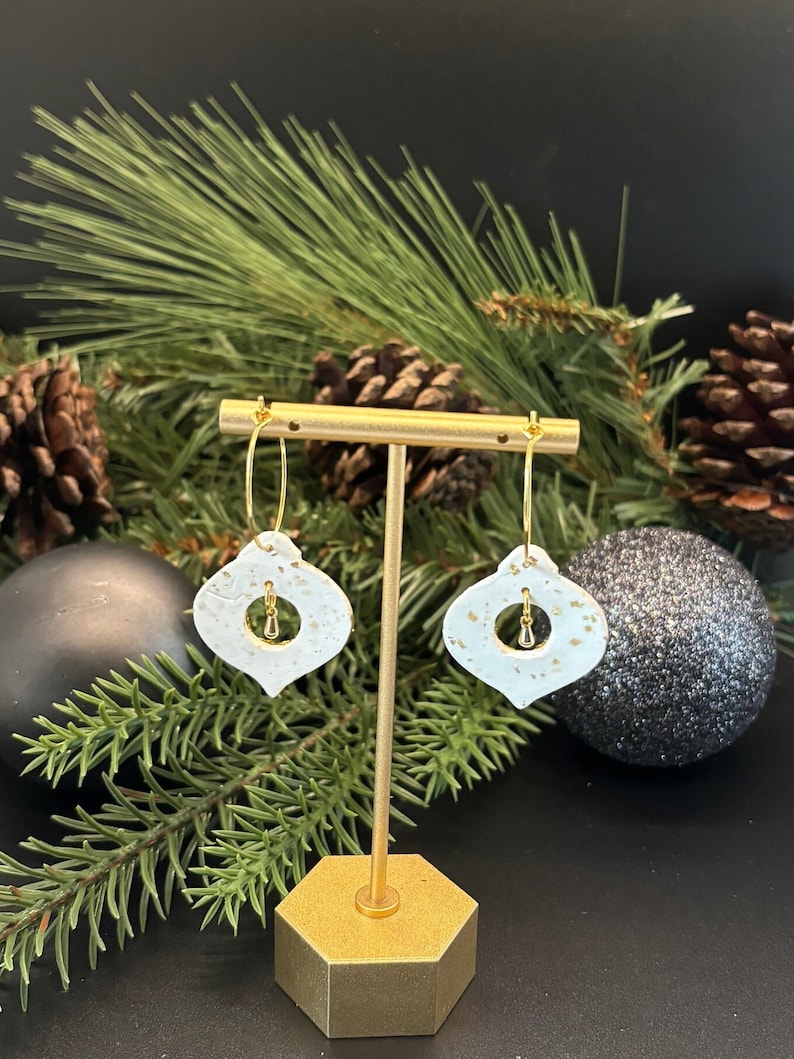 Christmas Dangle Earrings Christmas Ornaments Earrings Holiday Dangle ...