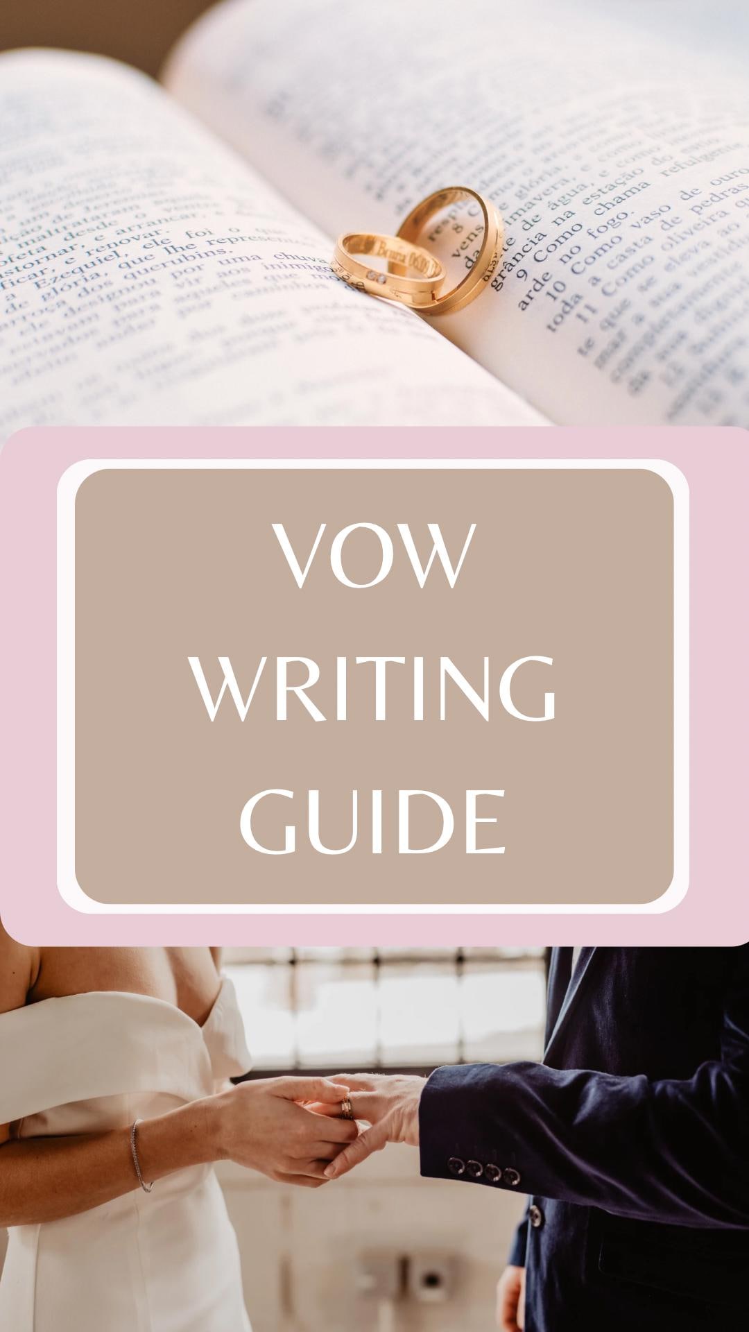 Vow Writing Template - Etsy