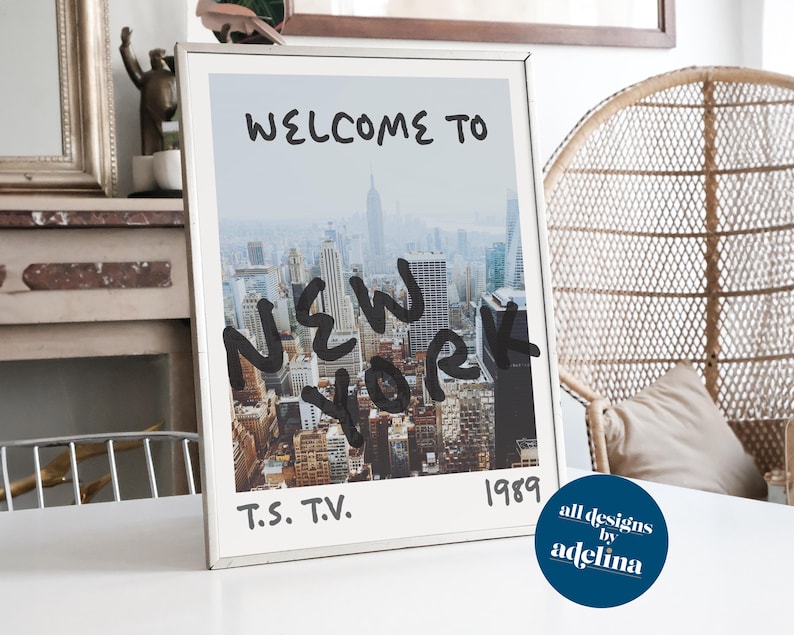 Welcome to New York Inspired Instant Download Print, Lyrics Quote Wall ...