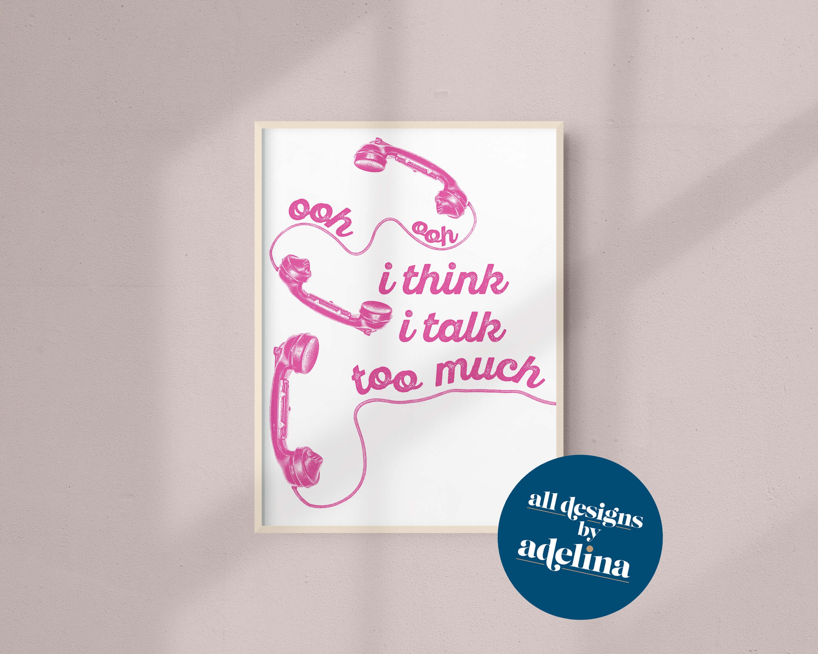 Talk Too Much, Reneé Rapp Lyric Print, Snow Angel Wall Art, Instant ...