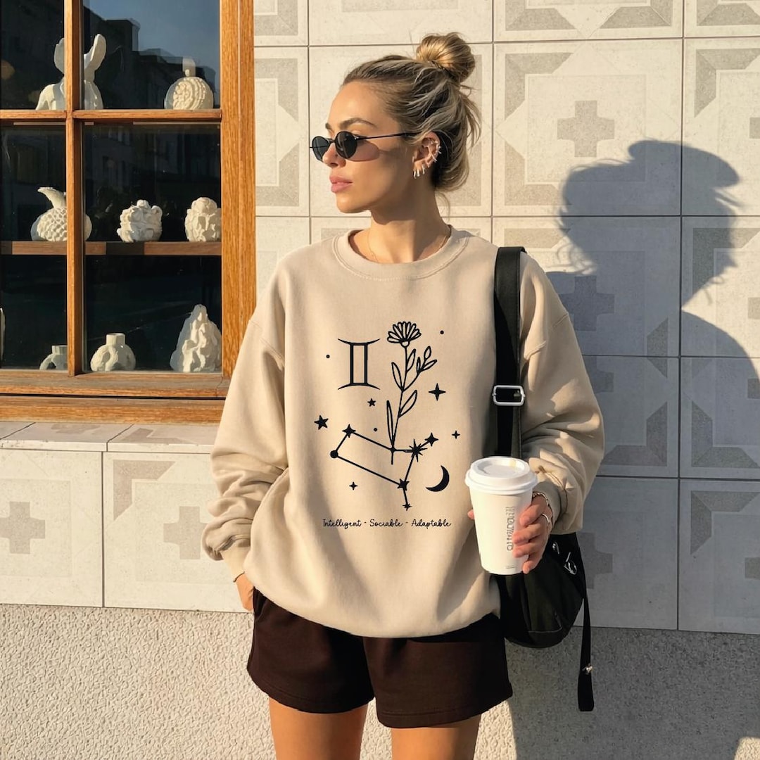 Zodiac Sign Sweatshirt, 12 Zodiac Sign Constellation Hoodie, Astrology ...