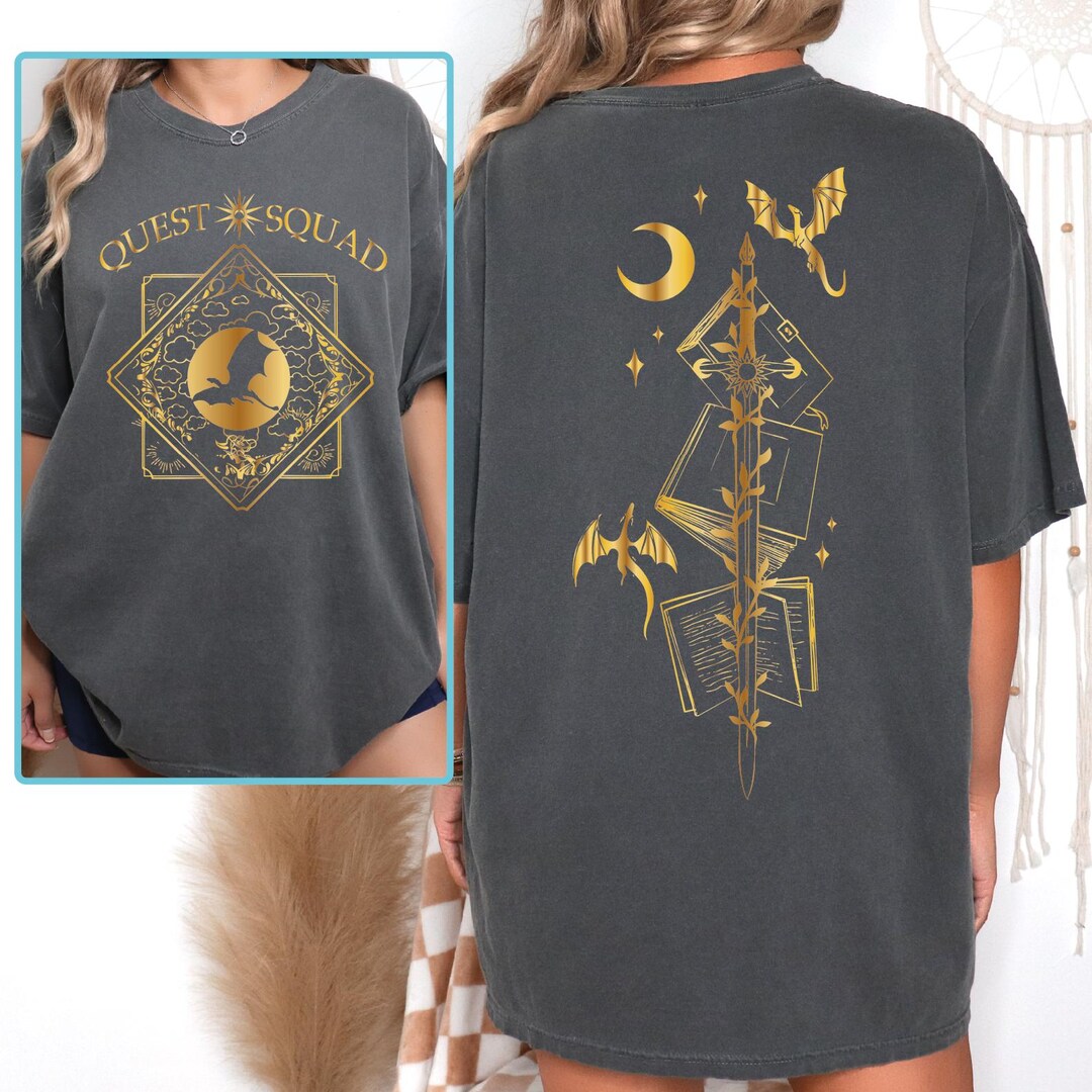 Quest Squad Comfort Colors T-shirt , Onyx Storm Shirt, Fantasy Reader ...