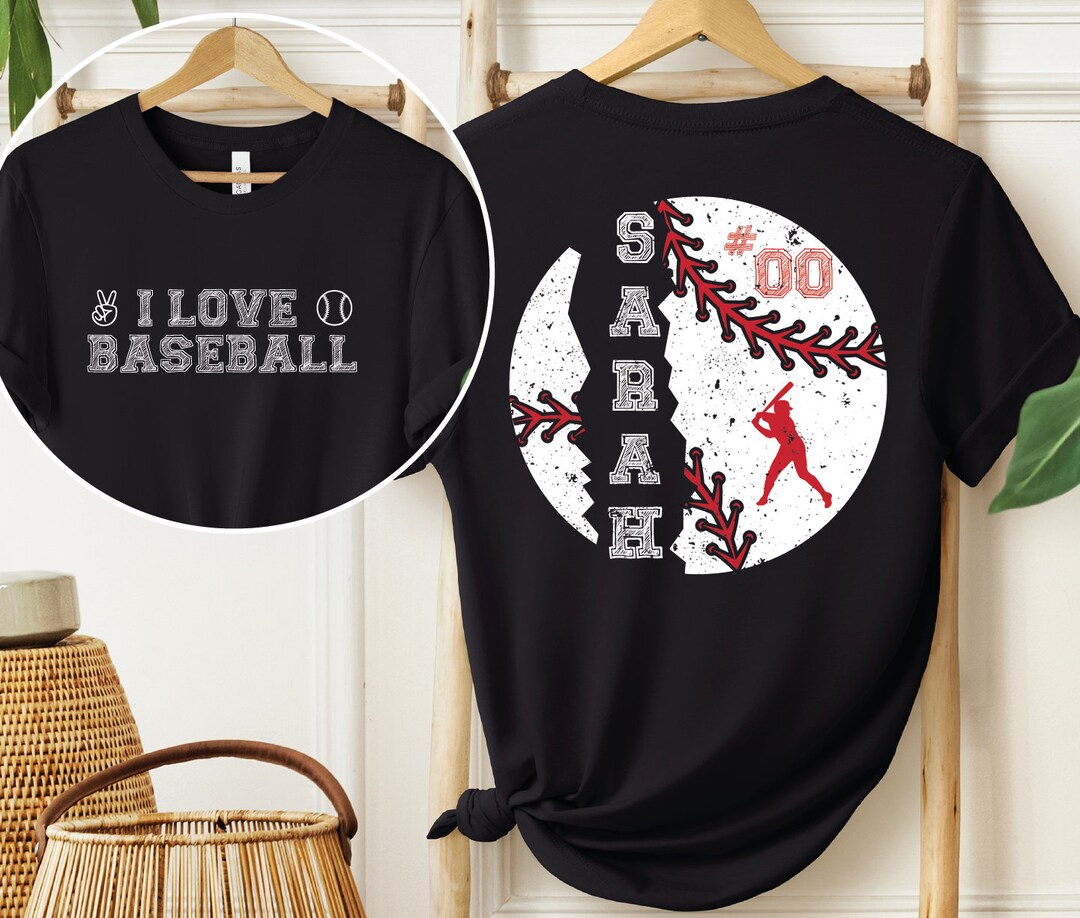 Custom Baseball Shirt, I Love Baseball Shirt, Baseball Mom Shirt ...
