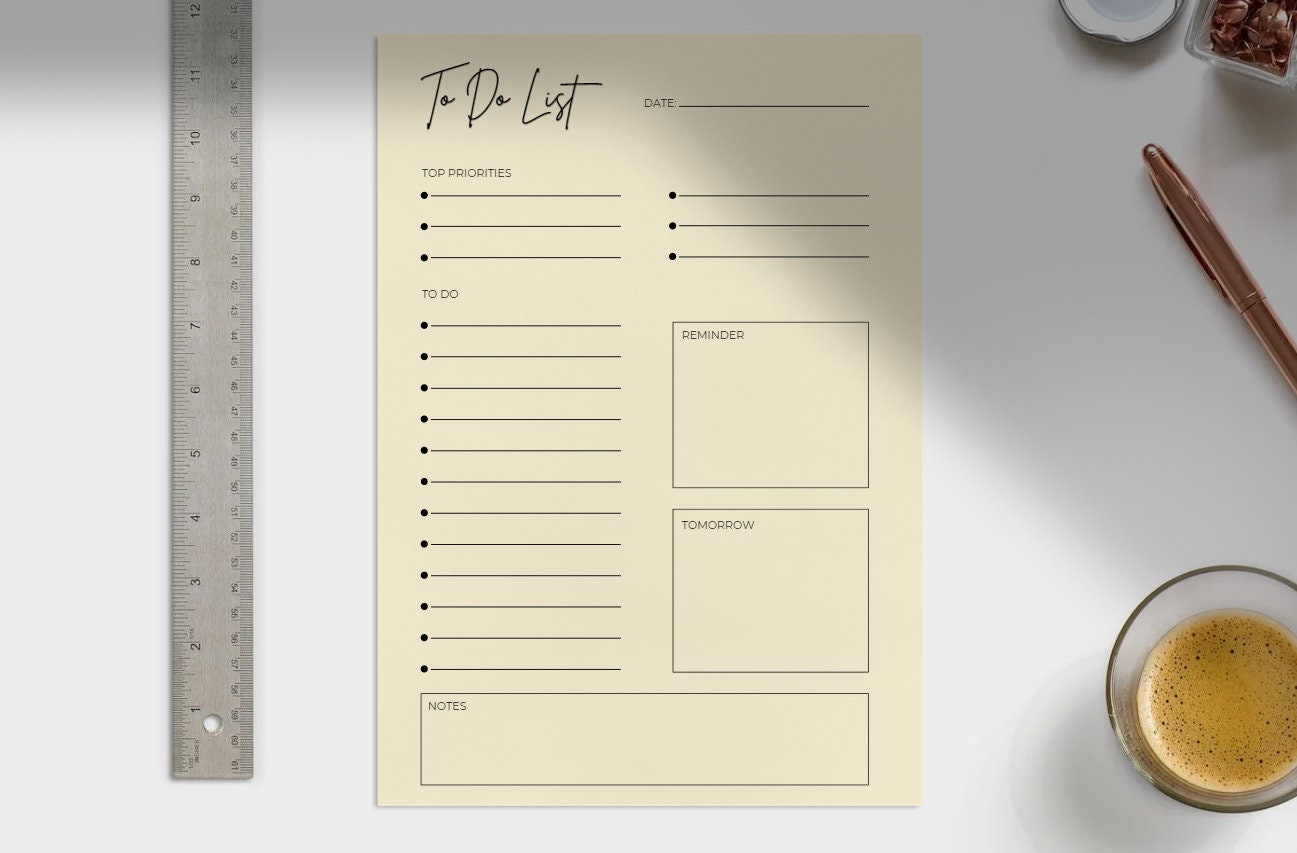 A4 Digital/printable to Do List - Etsy