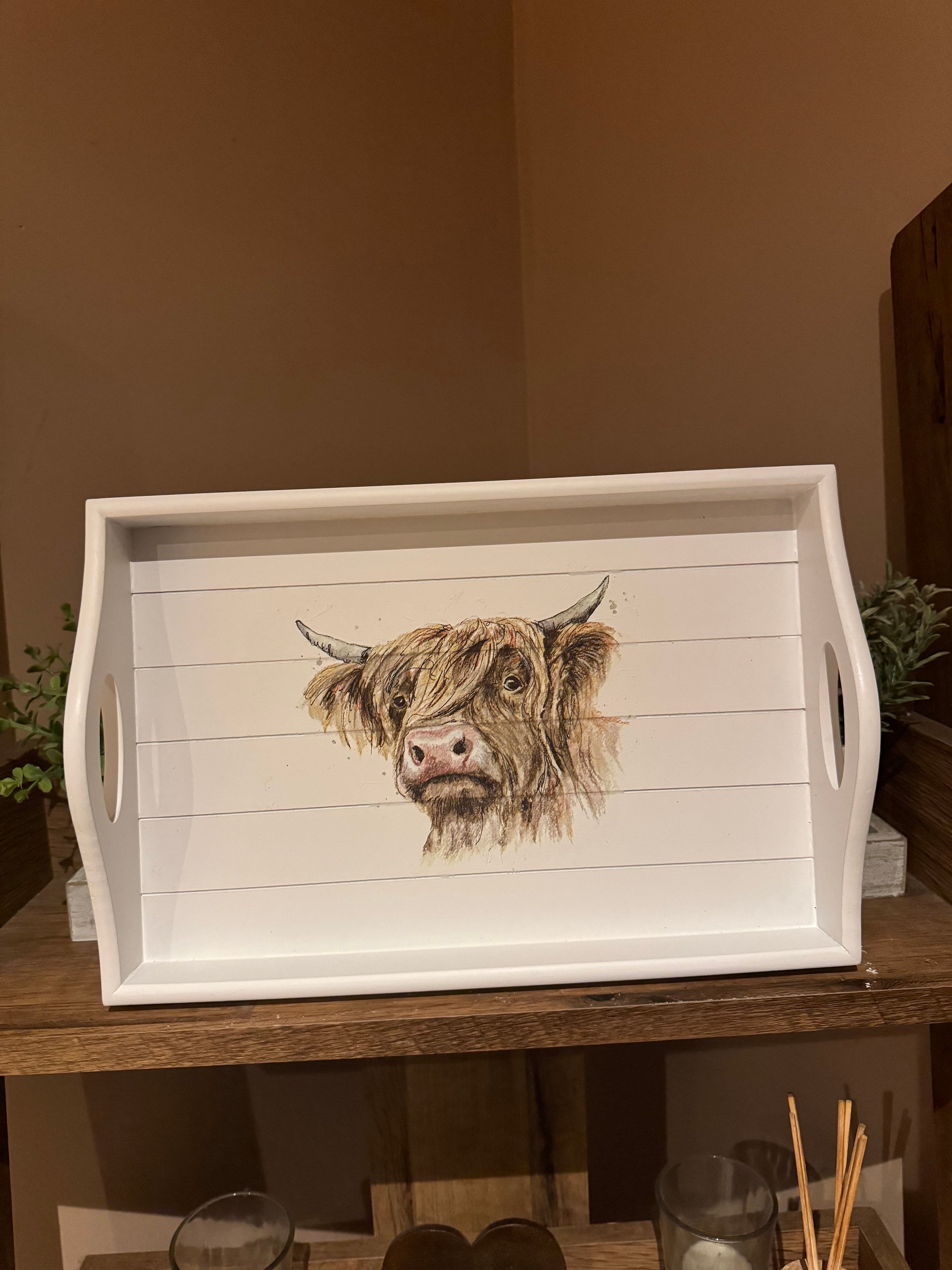 Stunning Highland Cow Decoupaged Sofa Trays. - Etsy
