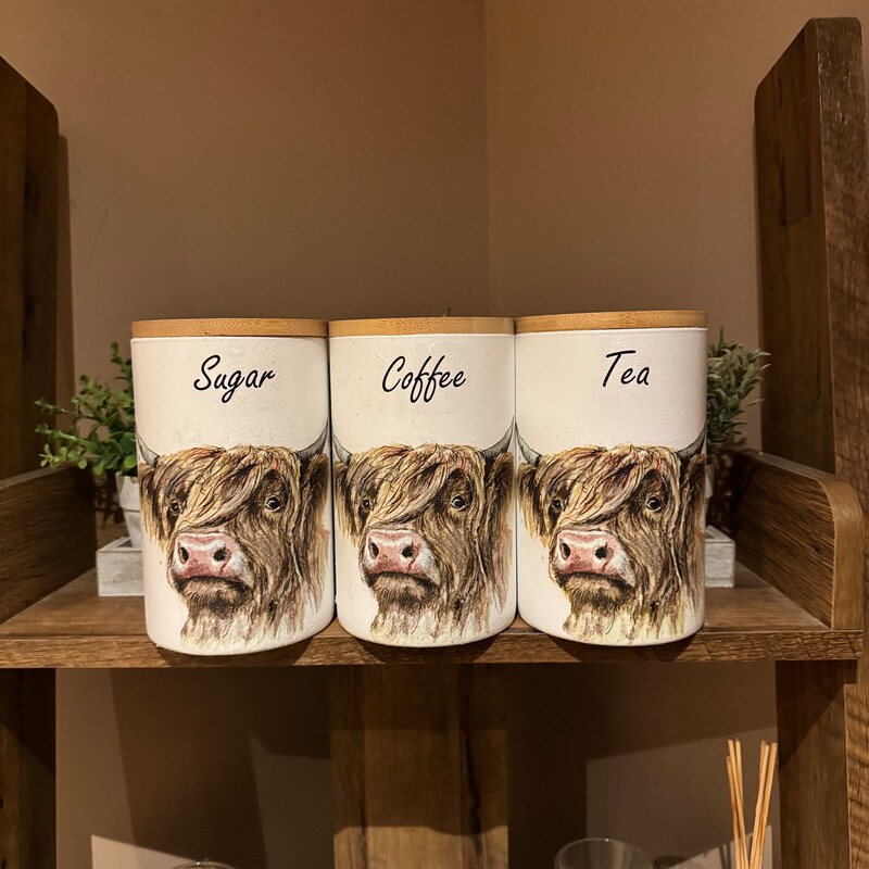 Cow Canisters - Etsy