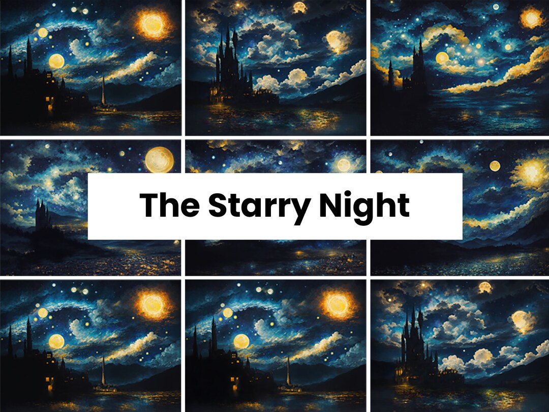 13 Starry Night Images, AI Art, Leonardo AI Art, Van Gogh, Digital Art ...